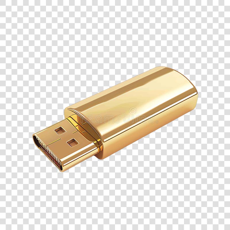 USB Stick Transparent Background Realistic Element Stock Illustration ...