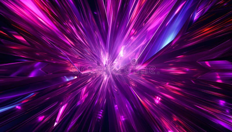 Vibrant Neon Vortex: Abstract Amethyst and Ruby Fusion Stock Photo ...