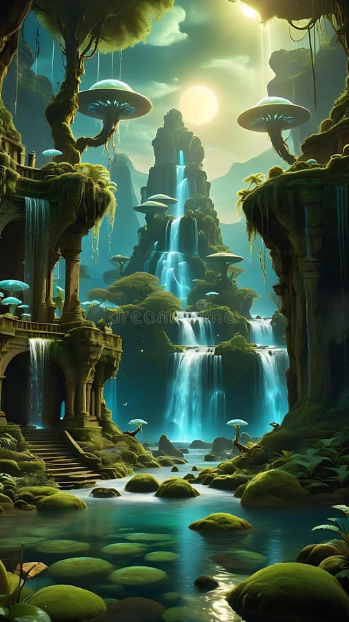 Vint and Surreal Parallel Universe with Multiple Suns Stock ...