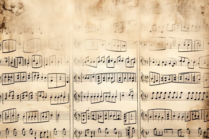 Vintage Sheet Music Lyrics Background Crafting Scrapbooking, Design ...