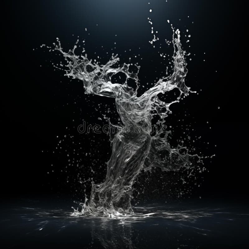 AI-generated Image of Water Splashing,clear Details Stock Illustration ...