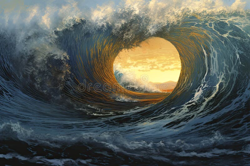 Biblical Scene. Moses Parting the Red Sea Stock Illustration ...