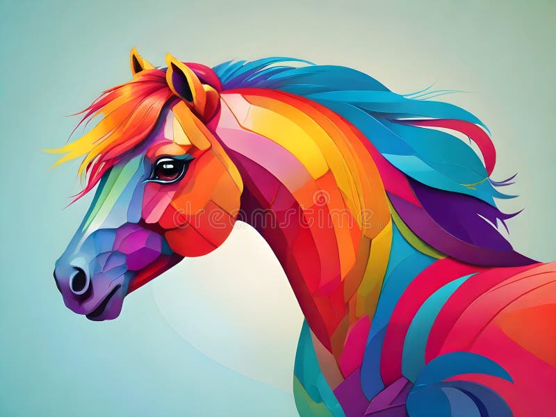 Whimsical Pony: Vectorized Equine Elegance Stock Illustration ...