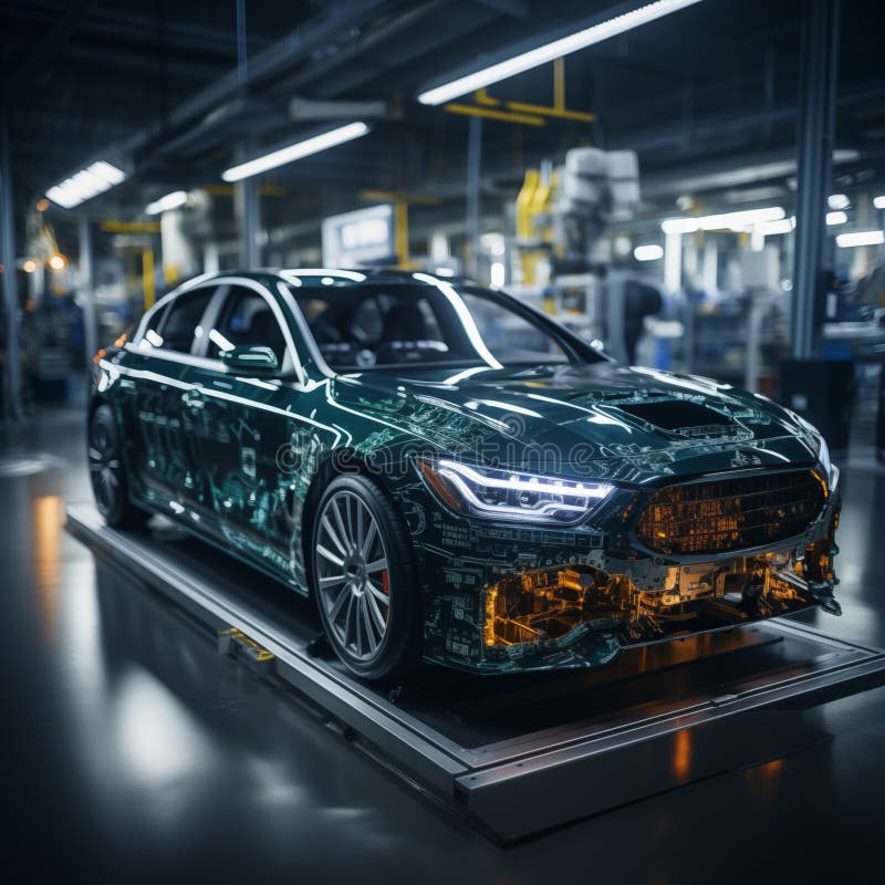 AI Generated Images,Assembly of Car Parts with Machinery , Stock Photo ...