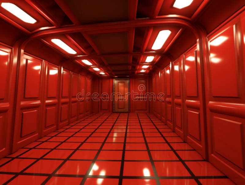 3d Rendering Interior of the Room Behind the Container Truck Stock ...