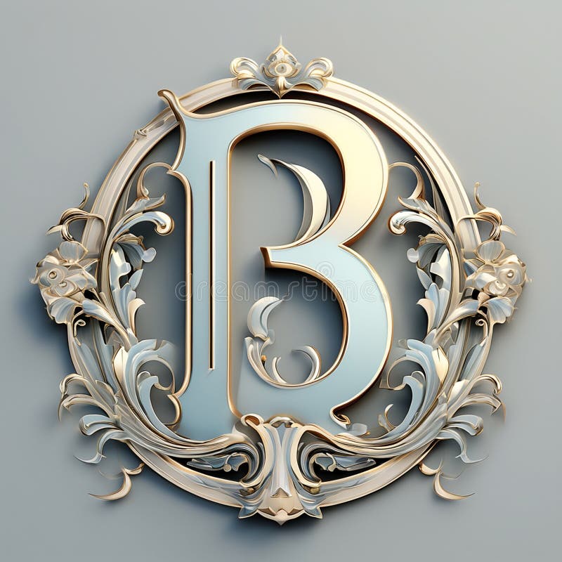 AI-Generated Images, Timeless Elegance of Letter B Stock Illustration ...