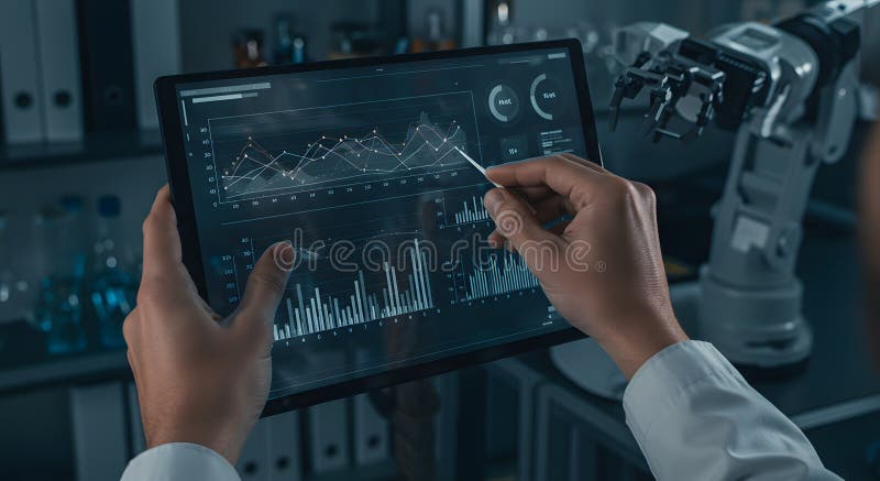 AI-Generated Industrial Data Analysis Stock Image - Image of ...