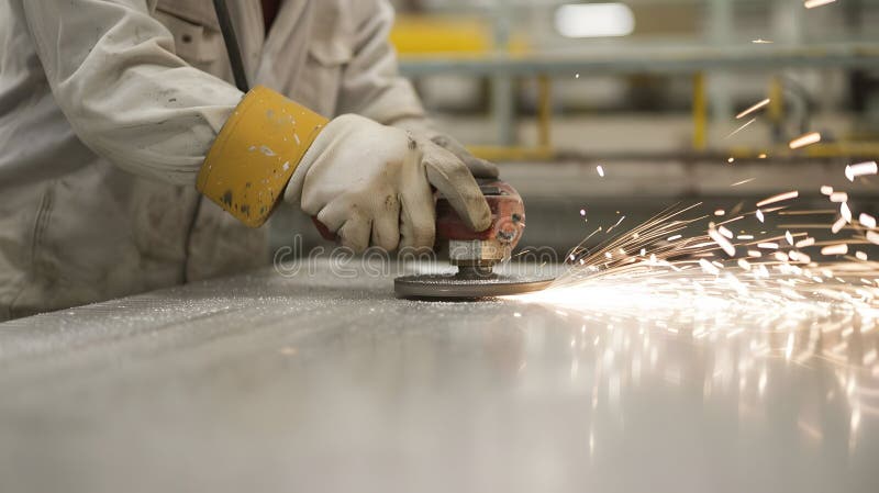AI-Generated Industrial Grinding Image Stock Photo - Image of hand ...