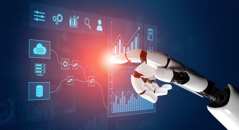 AI-Enhanced Data Processing and Visualization Vouch Stock Illustration - Illustration of ...