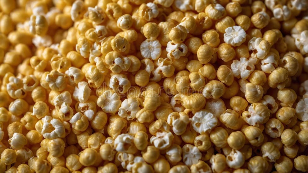 The Interior of a Corn Popper Covered in Kernels of Unpopped Corn with ...