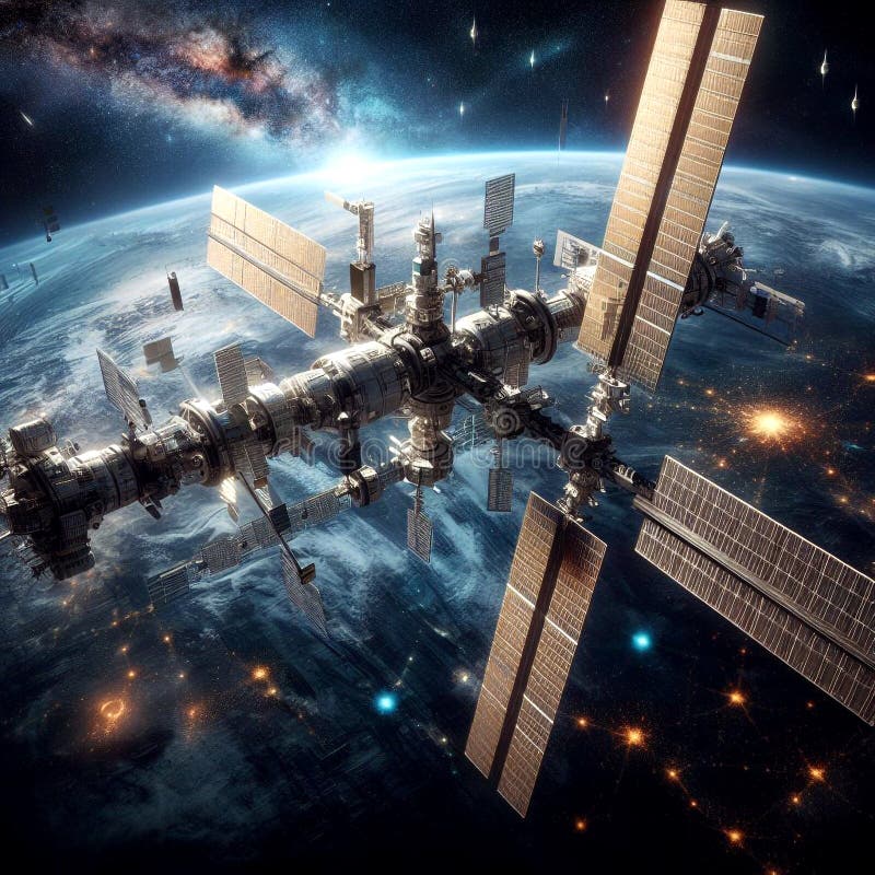 AI-Generated Image of the International Space Station: Orbiting Earth ...