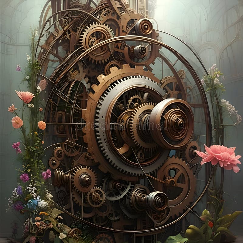 AI Generated: Intricate Clockwork Mechanism Surrounded by Gears and ...