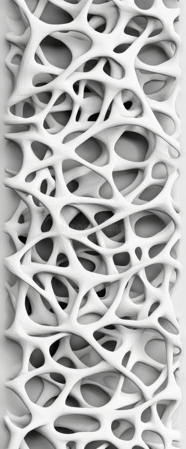 Intricate White Neural Web Structure in Tangled Shape Visualizing ...