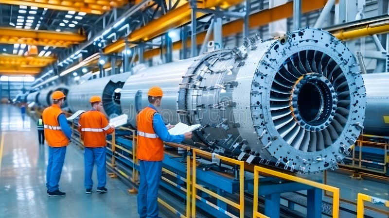 AI-Generated Jet Engine Assembly Stock Illustration - Illustration of ...