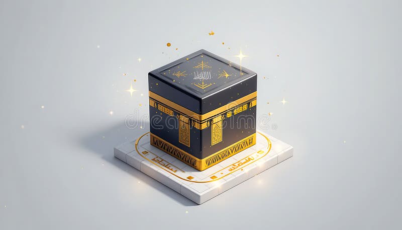 AI-Generated Kaaba 3D Model Stock Illustration - Illustration of wood ...