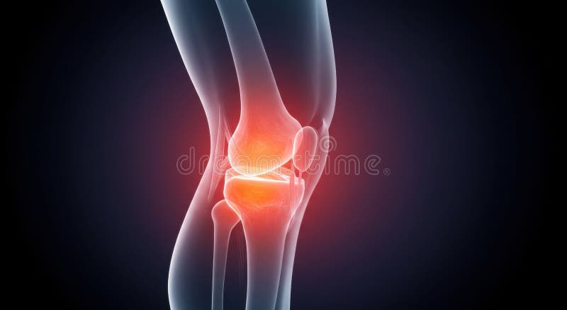 AI-Generated Knee Pain Visualization Stock Illustration - Illustration ...