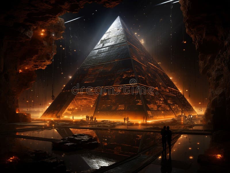 AI Generated Large Ancient Egyptian Pyramid Stock Illustration ...