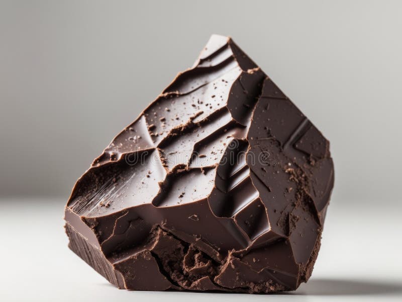 A Large Chunk of Chocolate with a Rough Surface Stock Image - Image of ...