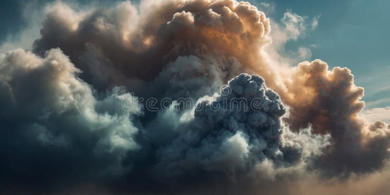 A Large Cloud of Dust is Blowing in the Wind. Stock Illustration ...