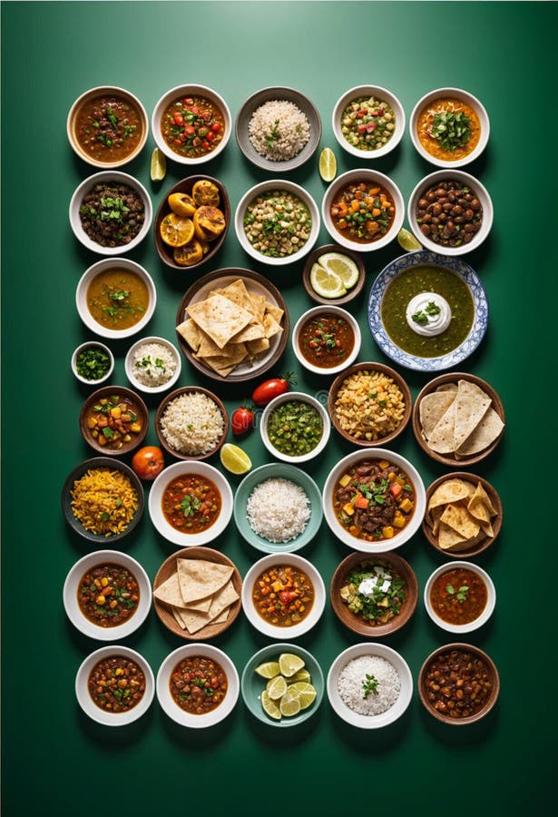 A Large Collection of Different Types of Traditional Hispanic Food ...