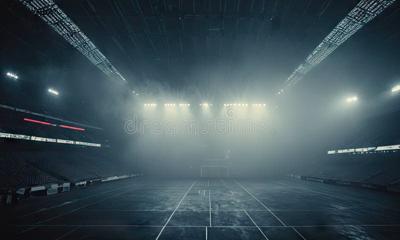 A Stadium with a Foggy Atmosphere. Stock Illustration - Illustration of ...