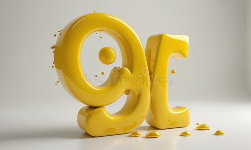 A Yellow Letter Q is Sitting on a White Background. Stock Illustration ...