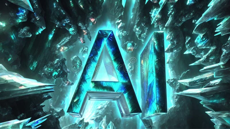 Ai Generated Letters. AI Letters in Crystal Cave, Emerald and Turquoise ...
