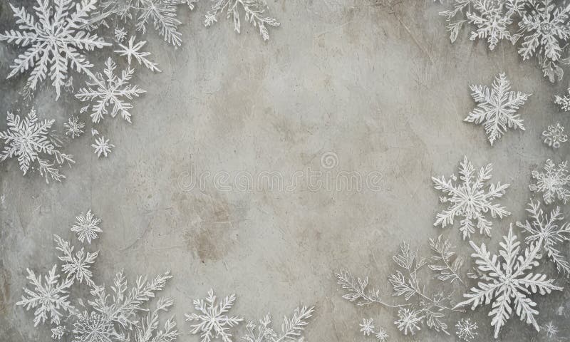 A White Snowflake Design is Displayed on a Grey Background. Stock ...