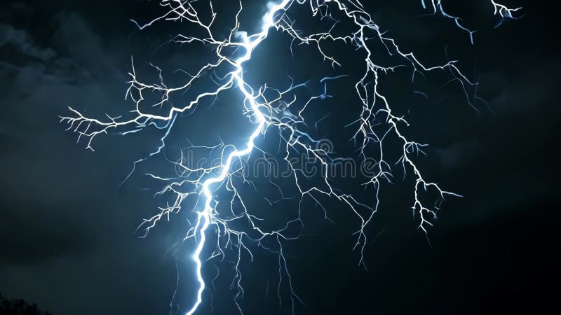 AI-Generated Lightning Storm Stock Footage - Video of weather, texture ...