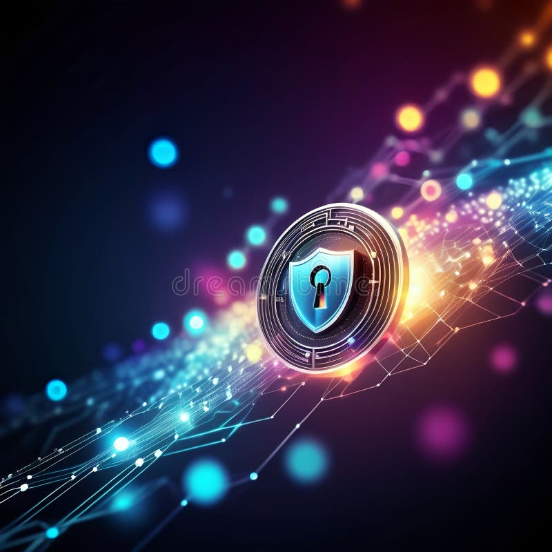 AI generated lock icon stock illustration. Illustration of illustrated ...