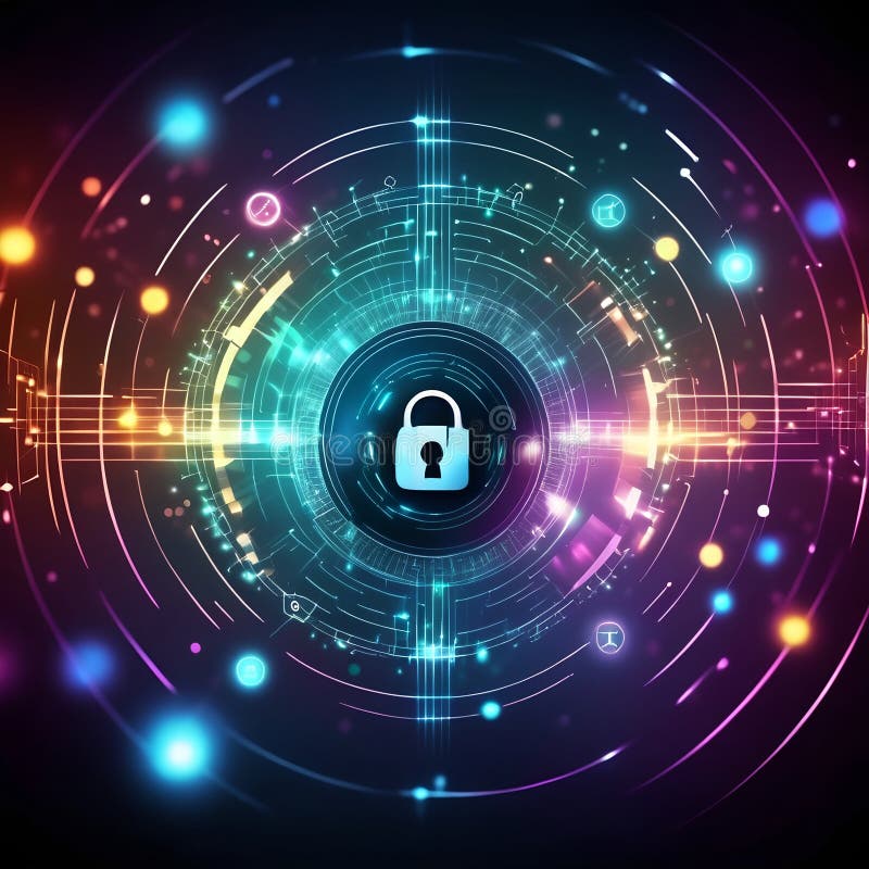 AI generated lock icon stock illustration. Illustration of artistic ...