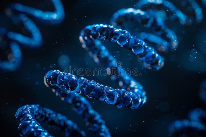 Luminescent DNA Helixes Cascading in a Deep Space Setting Illustrate ...