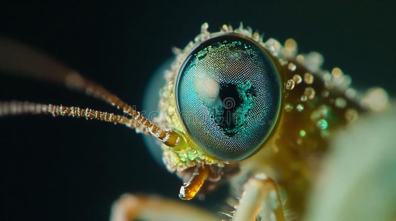 AI-generated Macro Close-up of an Insect S Compound Eye. Stock ...