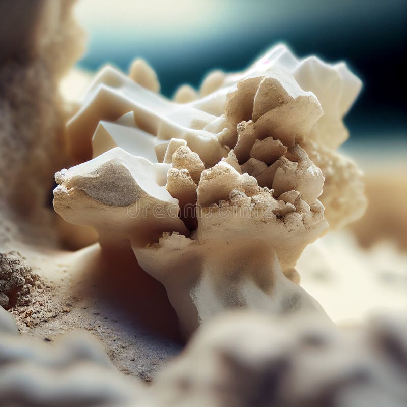 Macro Shot of Limestone Surface - AI Generated Illustration of a Stone ...