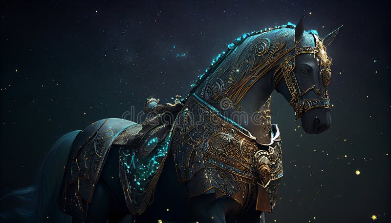 AI Generated Magic Horse Animal Head Portrait. Generative AI Artwork ... AI Generated Magic Horse Animal Head Portrait. Generative AI Artwork ...