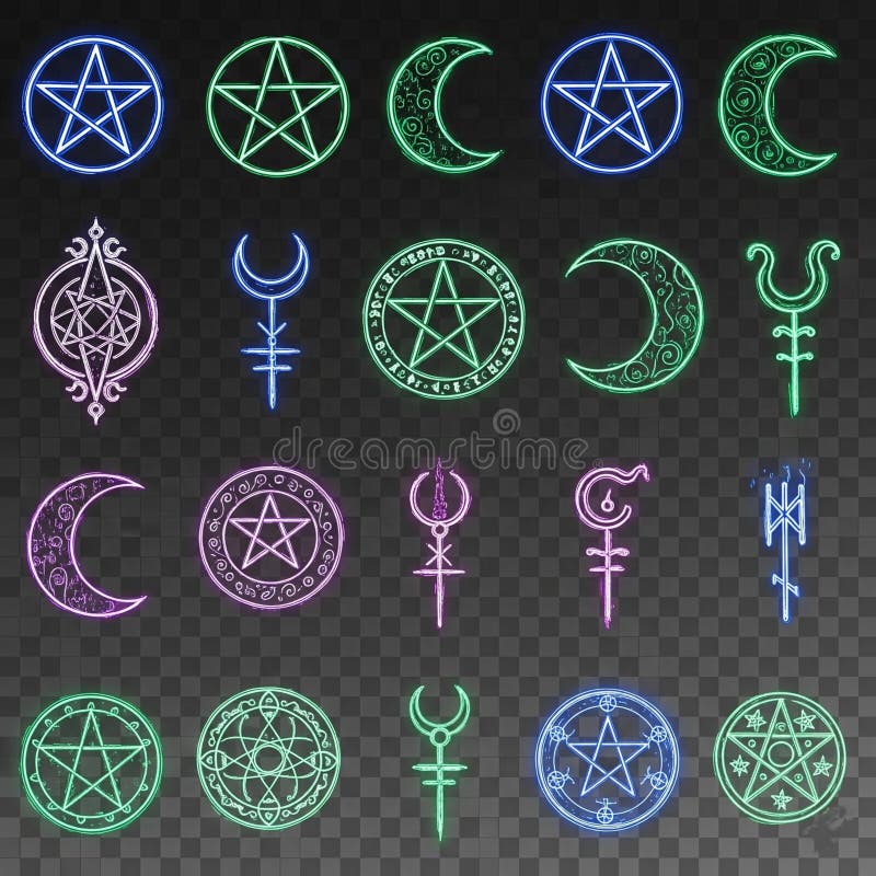 AI Generated Magic Symbols Vector Pack – Transparent Background Stock ...