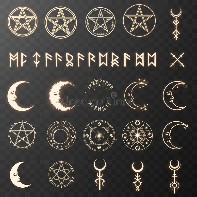 AI Generated Magic Symbols Vector Pack – Transparent Background Stock ...