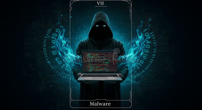 AI-Generated Malware Image stock illustration. Illustration of analysis ...