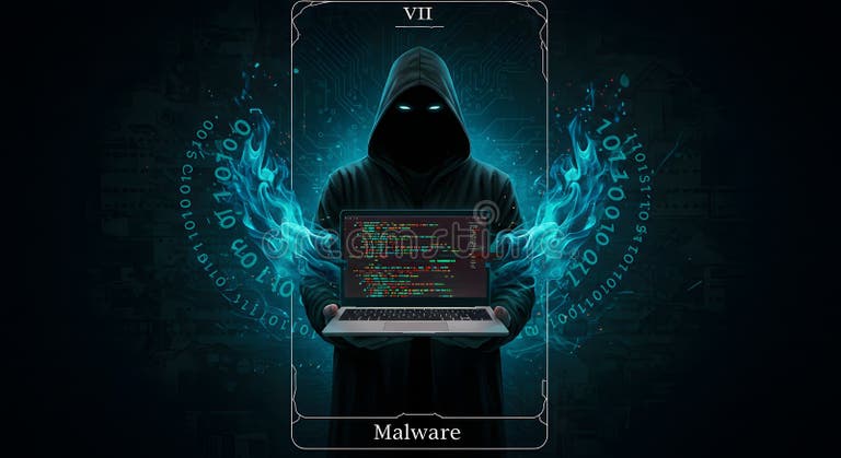 AI-Generated Malware Image stock illustration. Illustration of analysis ...