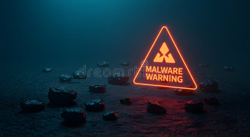 AI-Generated Malware Warning Stock Image - Image of background ...