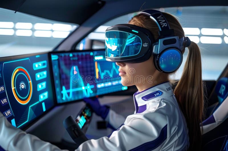 Man Using VR Technology for an Interactive Experience, Emphasizing ...