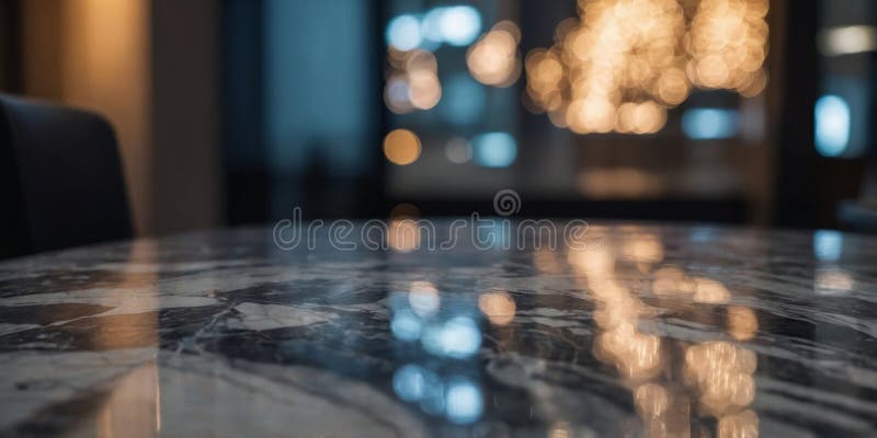 The Marble Table is Very Clean and Shiny. Stock Illustration ...