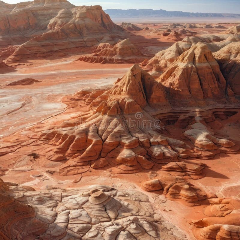 AI?Generated Mars?Like Desert Landscape Panorama Stock Photo - Image of ...