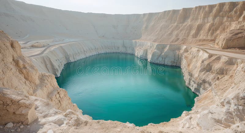 Massive Open Pit Mine Transformed into Deep Water Body Surrounded by ...