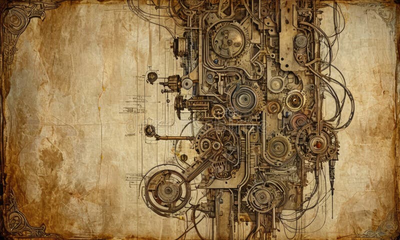 A Machine with Many Gears and Wires is Shown in this Image. Stock ...