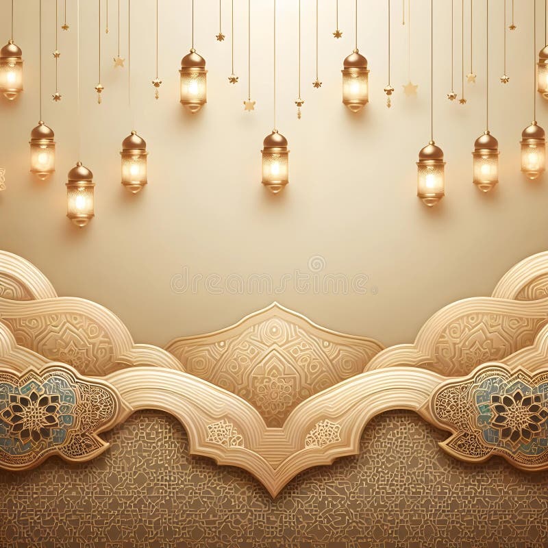 Media Post Ramadan Background with Simple and Elegant Design Stock ...