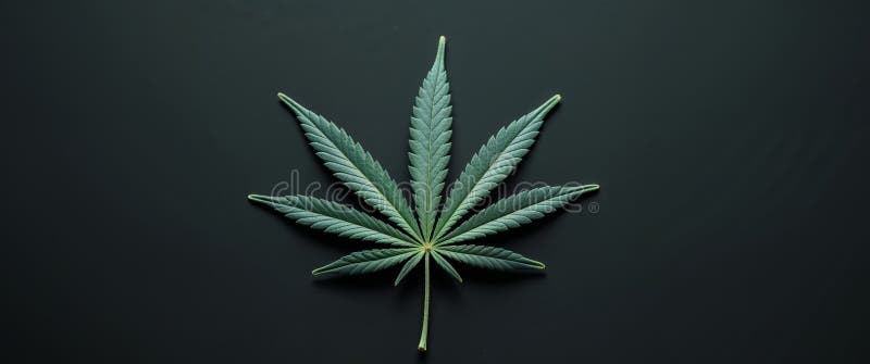 Medicinal Marijuana Leaf Frame on Black Background Stock Image - Image ...