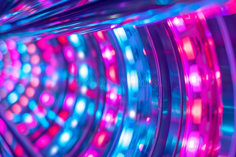 Mesmerizing Tunnel of Lights with Rainbow Colors and Infinite ...