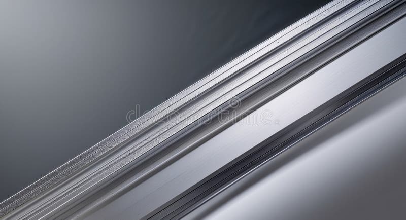 Metal Surface with Textured Silver Strips and Smooth Areas. Stock Image ...