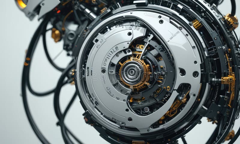 A Close Up of a Machine with a Large Gear in the Center. Stock ...